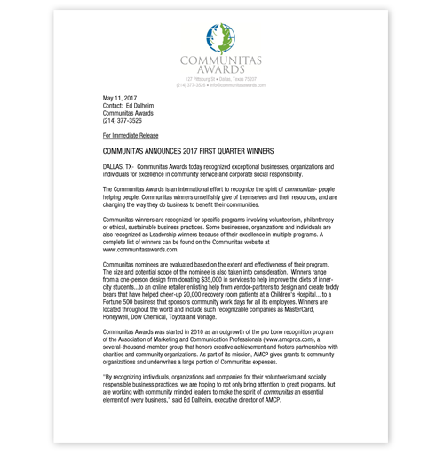 Graphic Downloads - Communitas Awards